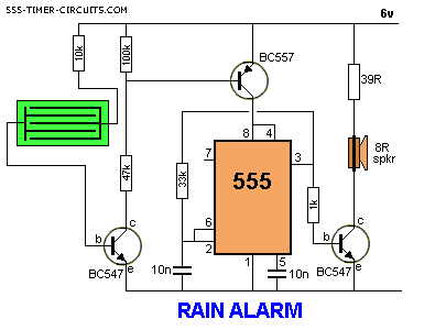 Rain Alarm Schematic Diagram